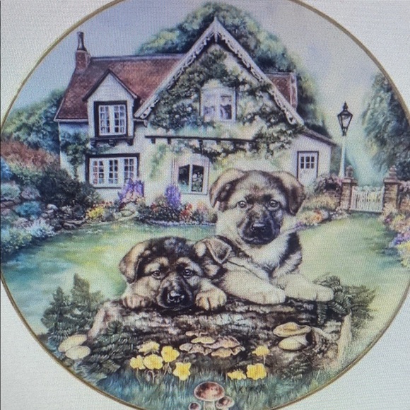 Wall Decor | Vtg 94 Summertime Pals Cottage Puppies Karen George German ...
